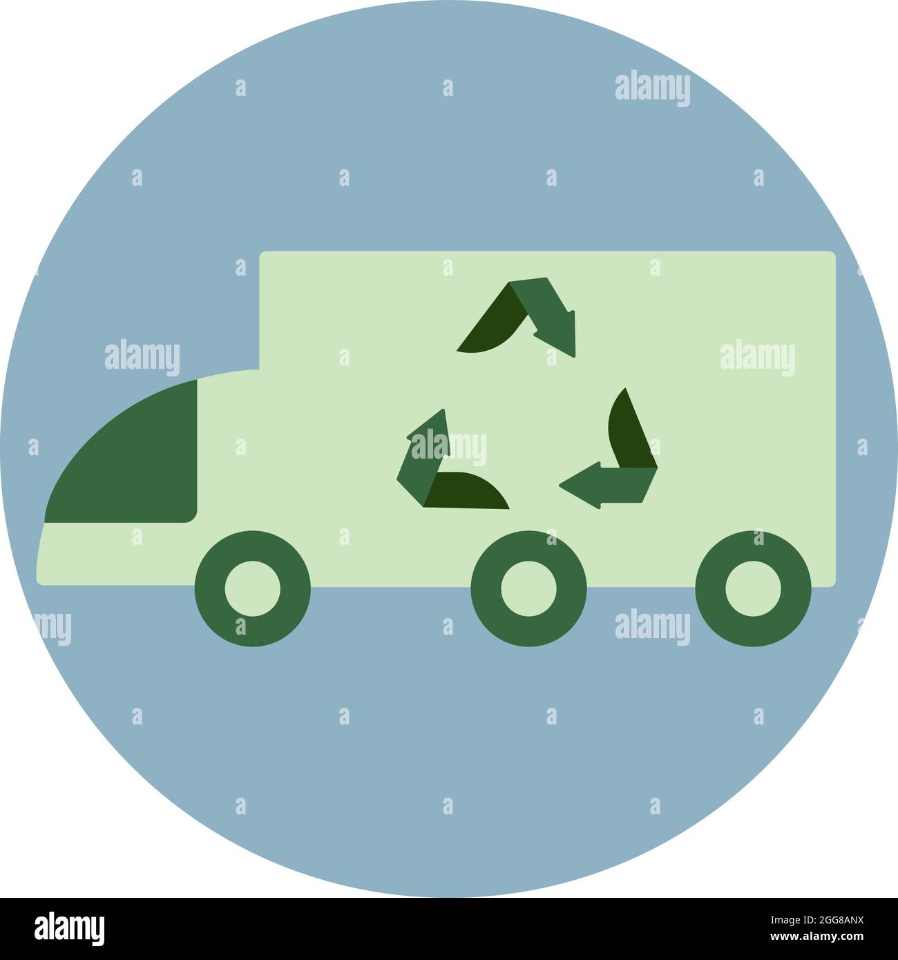 Recycling collection truck Stock Vector Images - Alamy