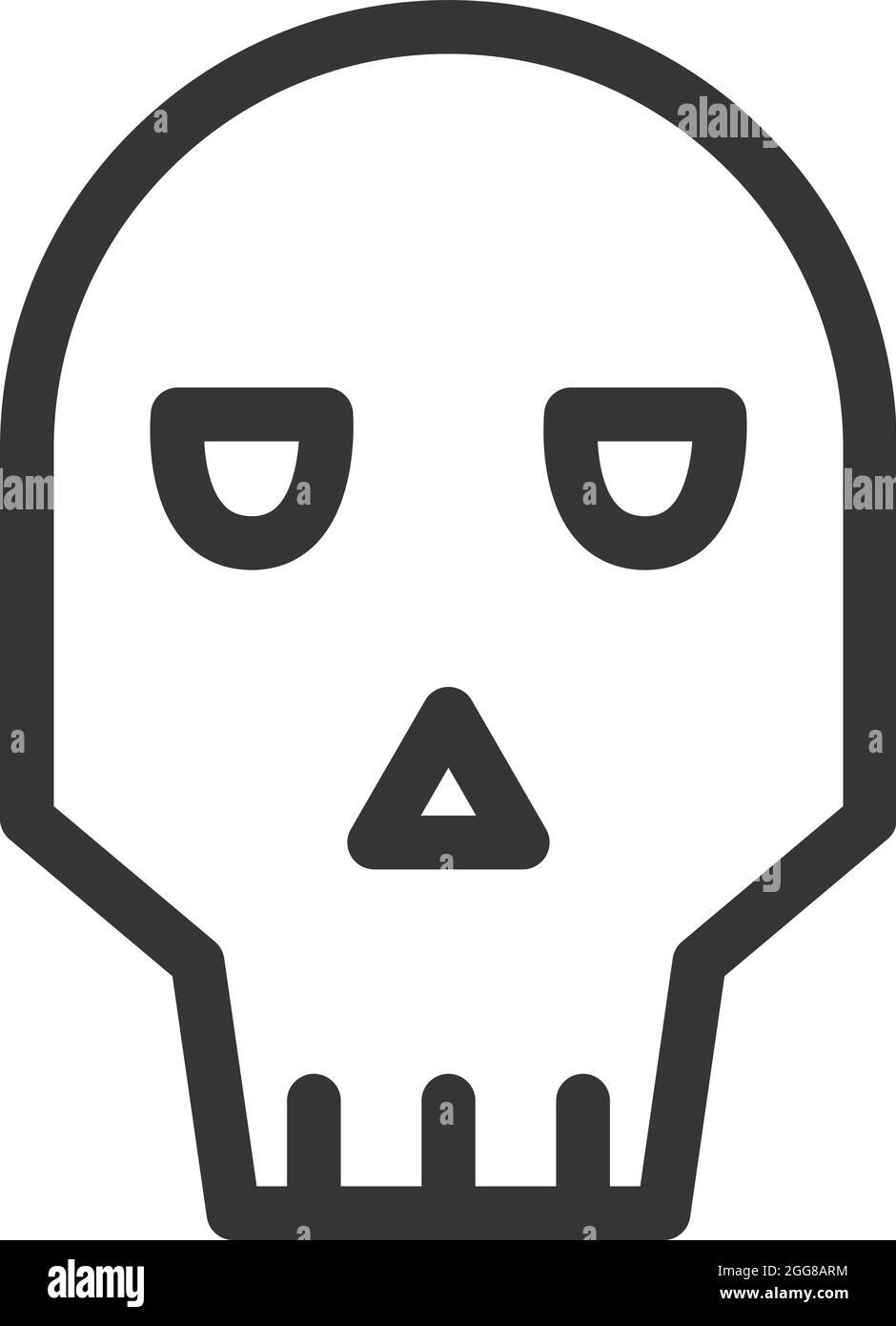 Evil skull, illustration, vector on a white background Stock Vector ...