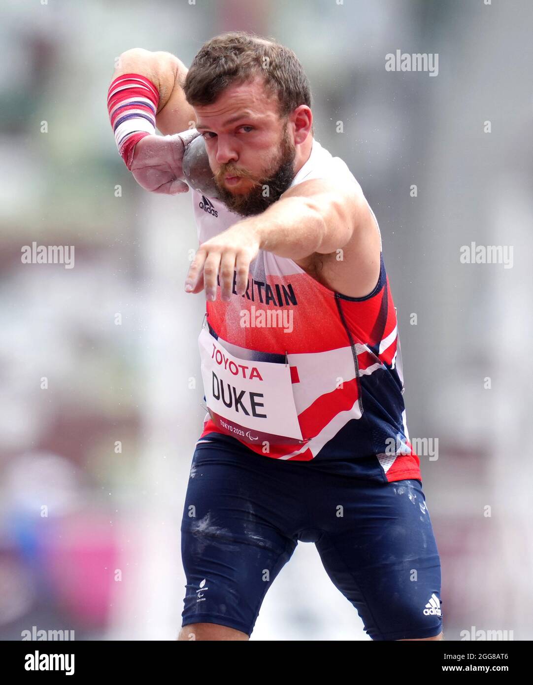 Great Britain's Kyron Duke competes in the Men's Shot Put - F41 at the ...