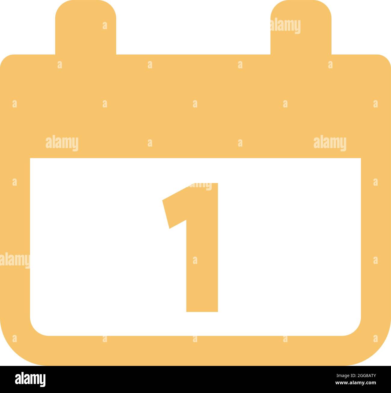 Yellow calender, illustration, vector on a white background Stock ...