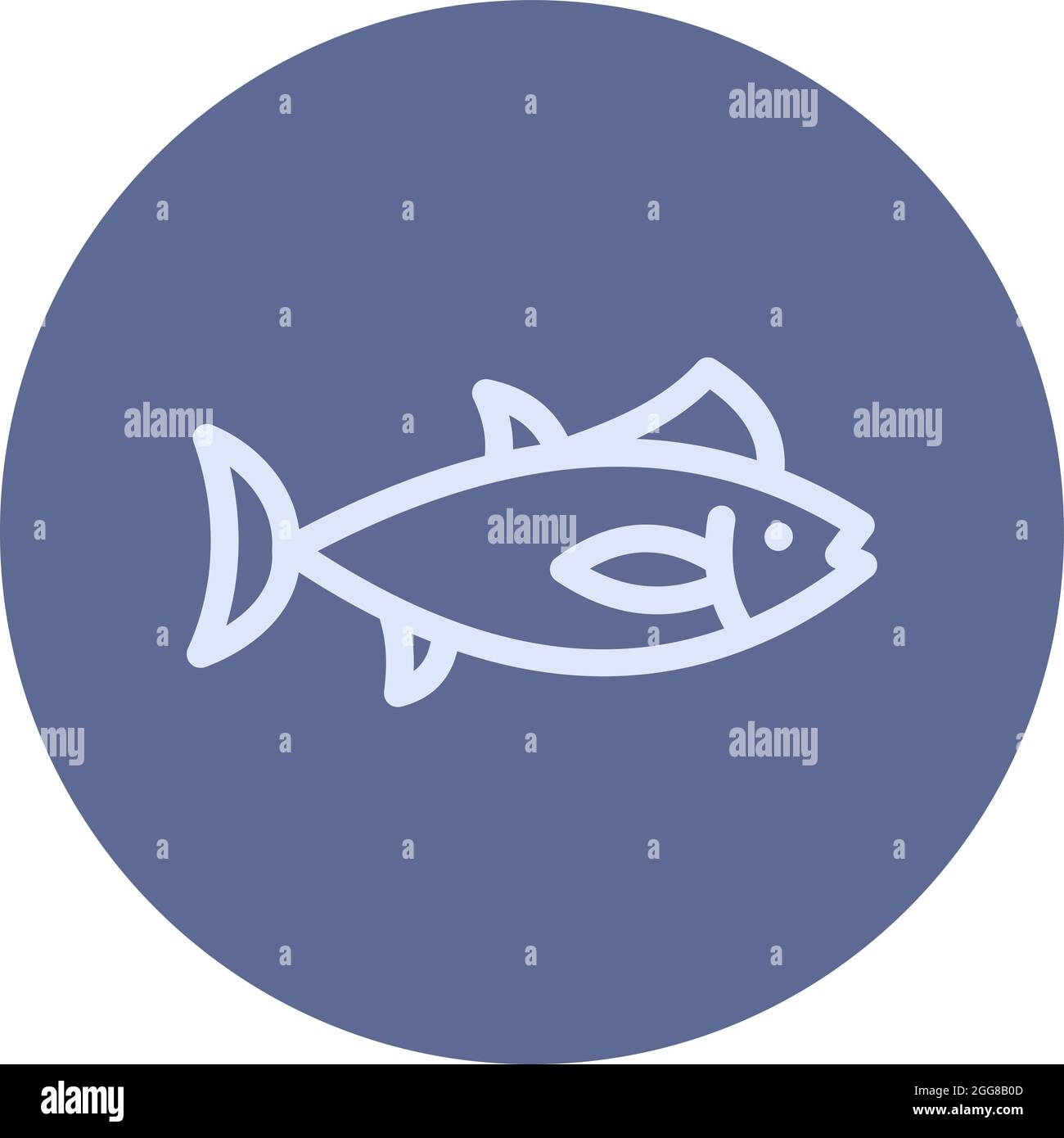 Atlantic mackerel fish, illustration, vector on a white background ...