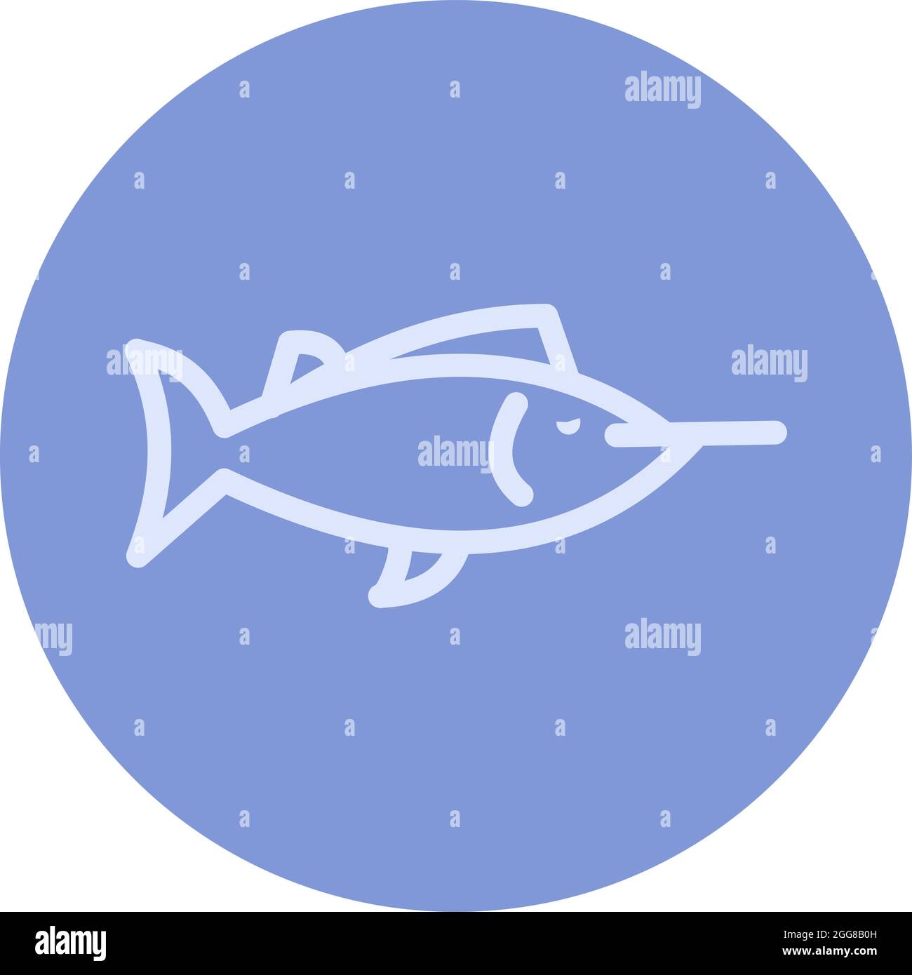 Blue swordfish, illustration, vector on a white background Stock Vector ...