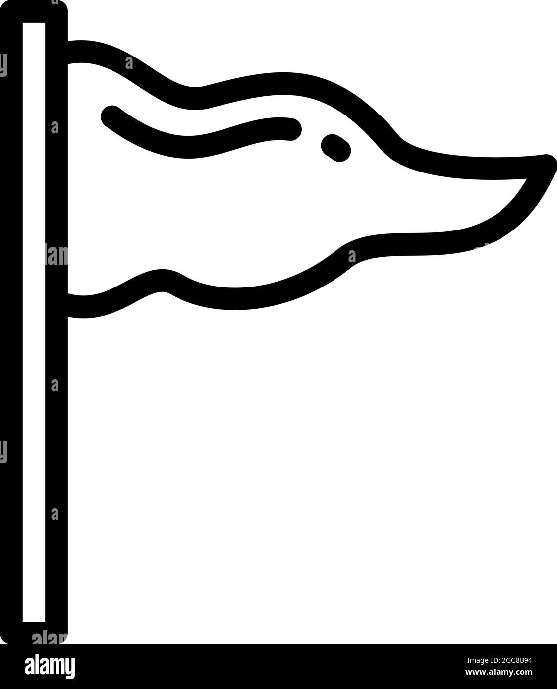 Rectangular white flag, illustration, vector on a white background ...