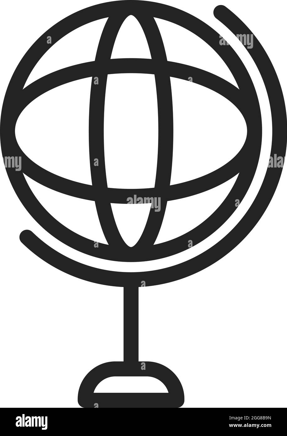 Simple globe, illustration, vector on a white background Stock Vector ...