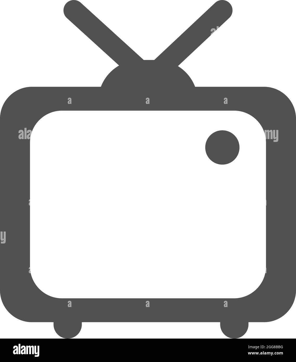 Grey TV, illustration, vector on a white background Stock Vector Image ...