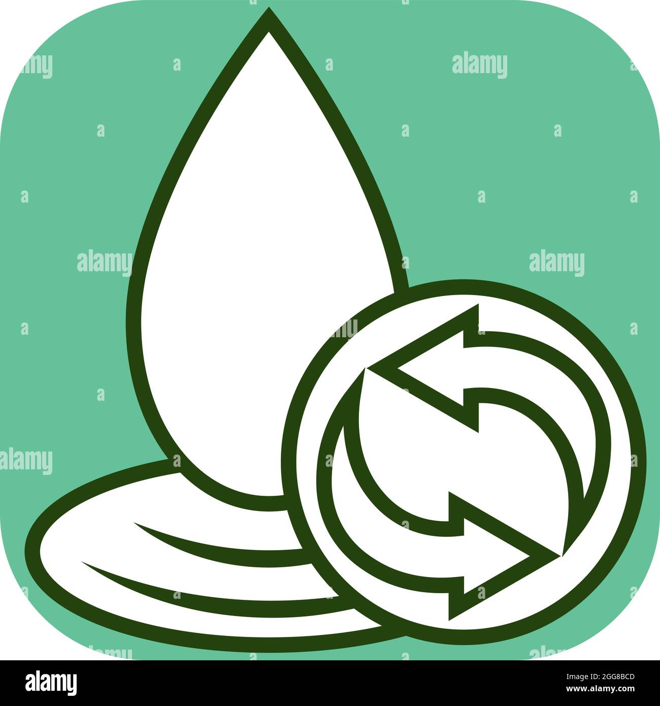 Waterdrop and arrows, illustration, vector on a white background Stock ...