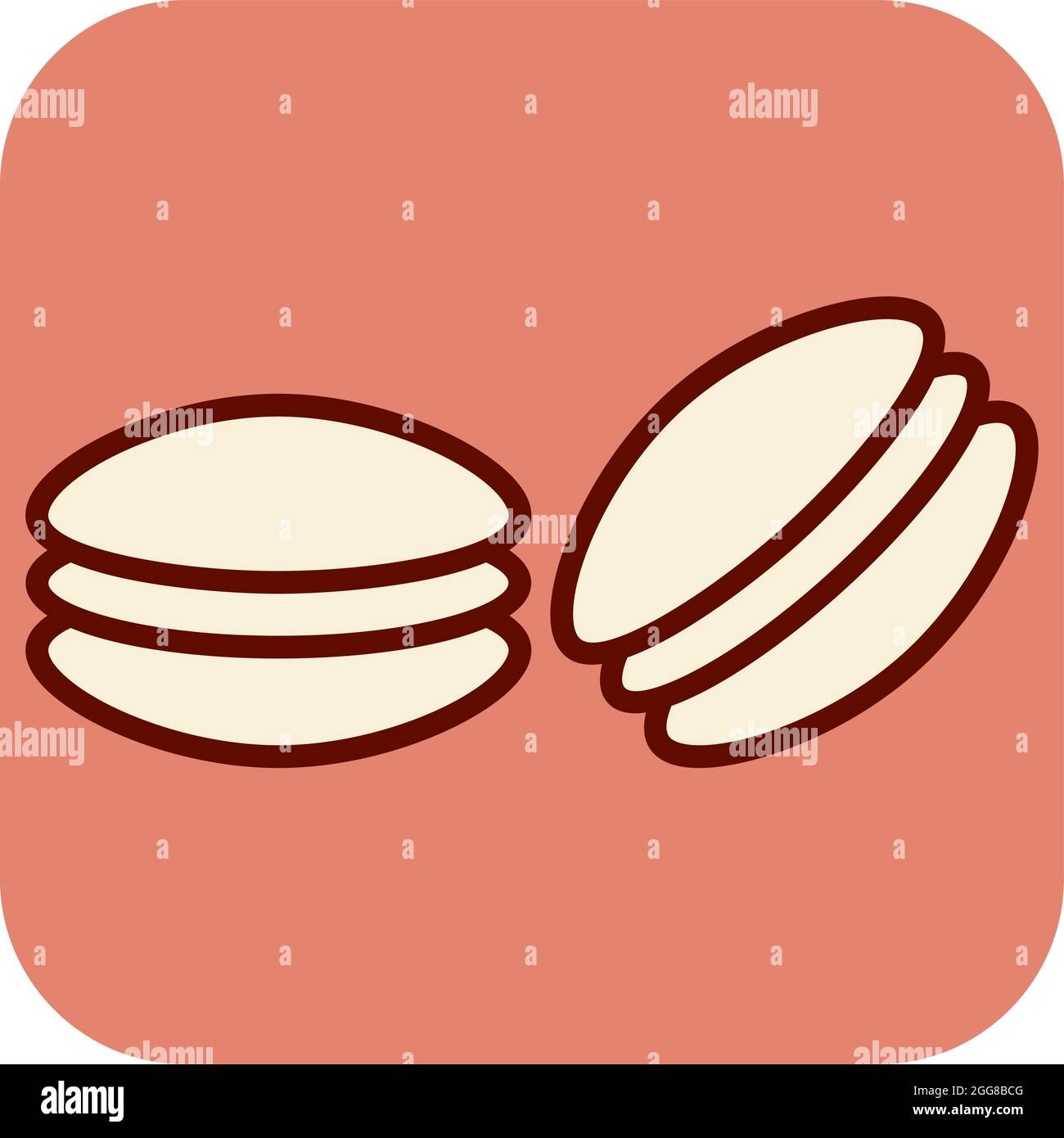Two macarons Stock Vector Images - Alamy