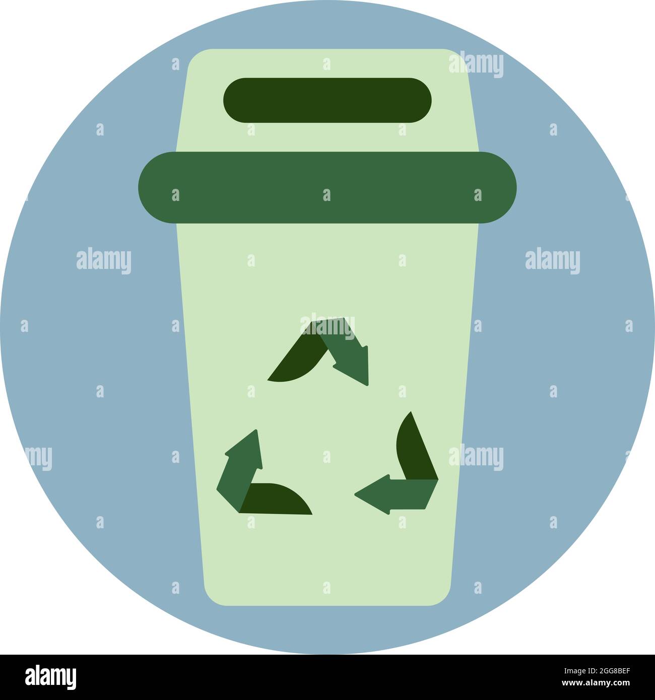 Recycle bin, illustration, vector on a white background Stock Vector ...