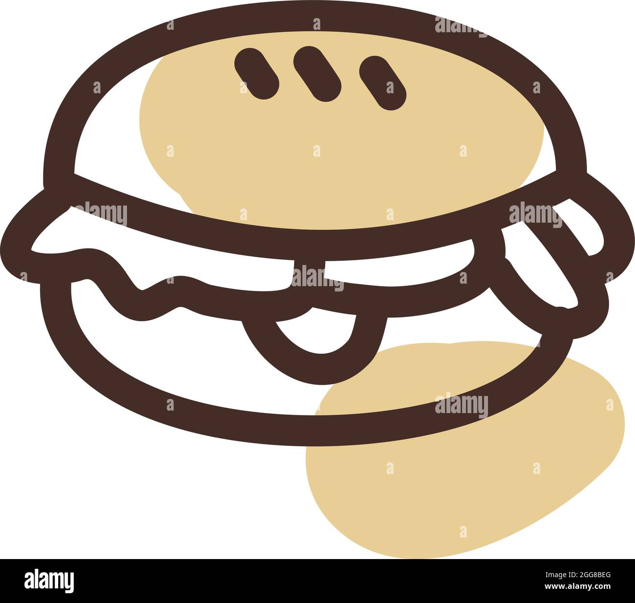 Simple burger, illustration, vector on a white background Stock Vector ...