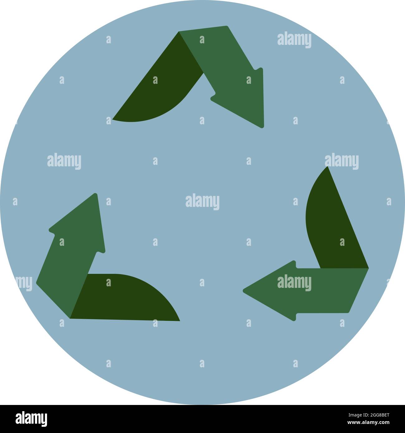 Recycle arrows, illustration, vector on a white background Stock Vector ...