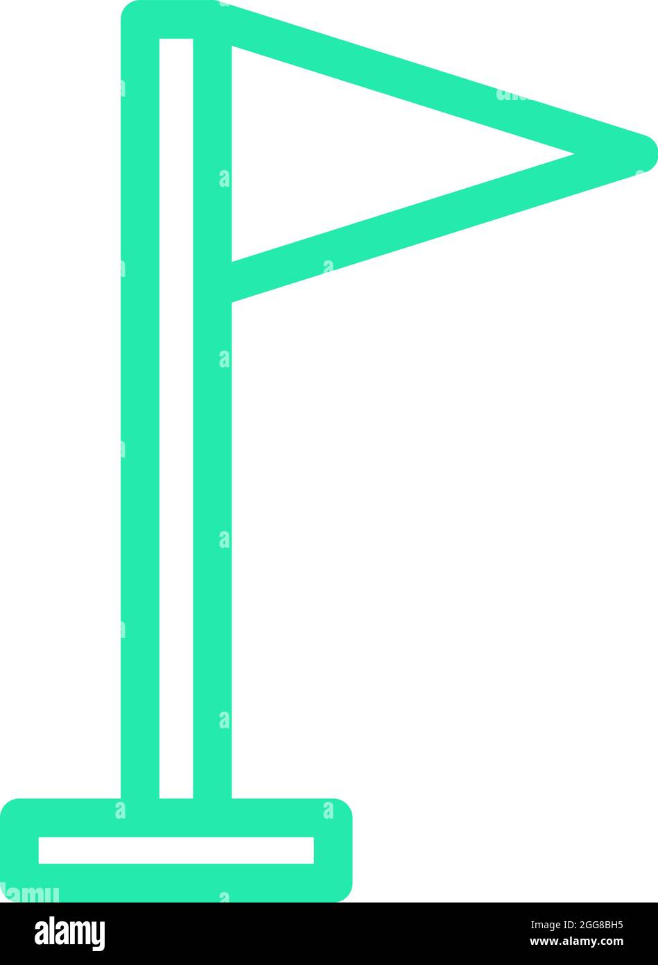 Green location flag, illustration, vector on a white background Stock ...