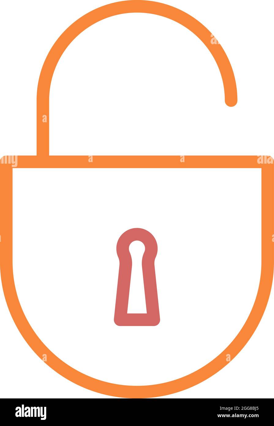 Modern lock, illustration, vector on a white background Stock Vector ...