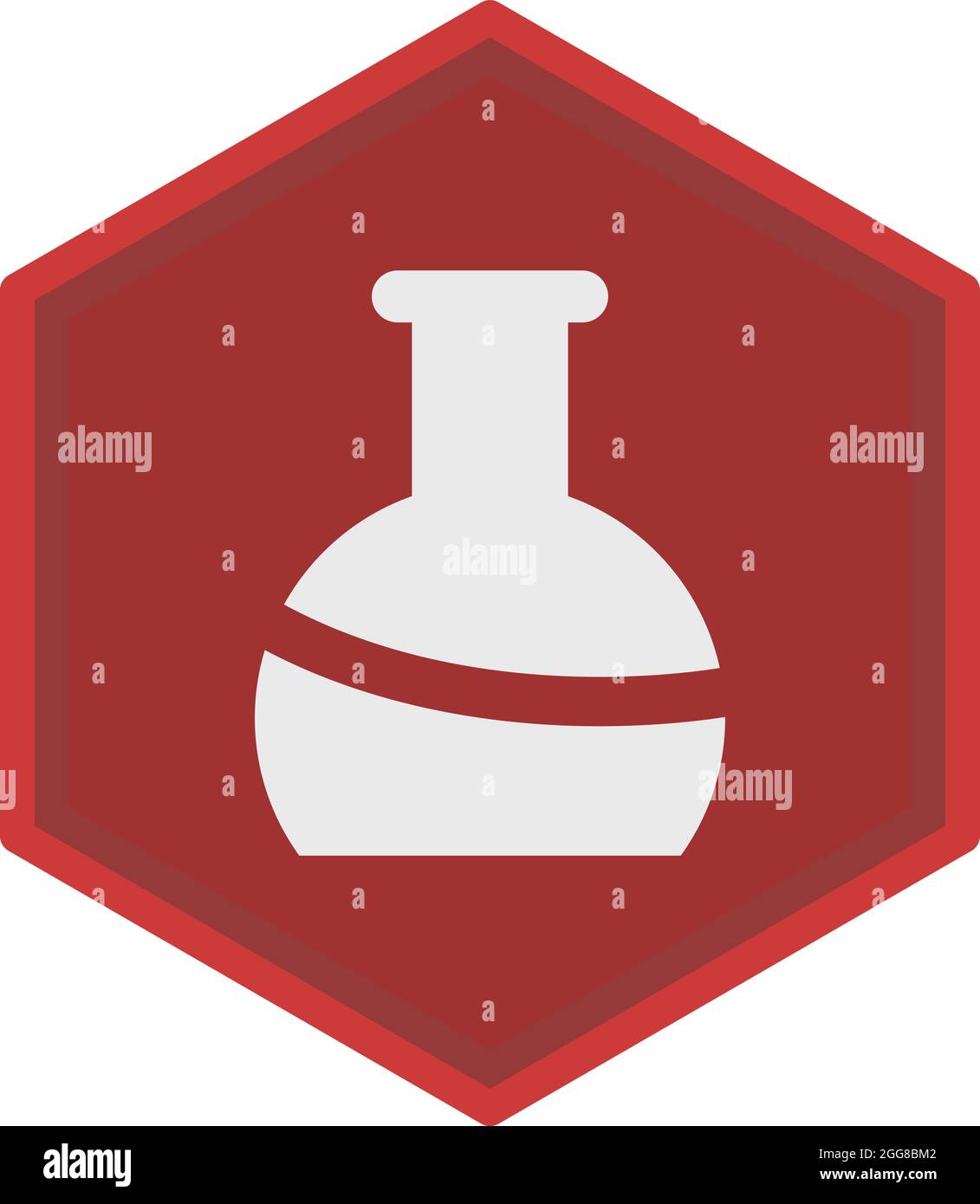 Round chemical bottle, illustration, vector on a white background Stock ...