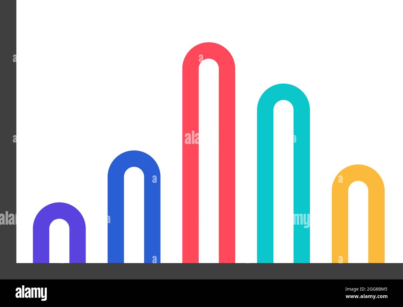 Statistics graph, illustration, vector on a white background Stock ...