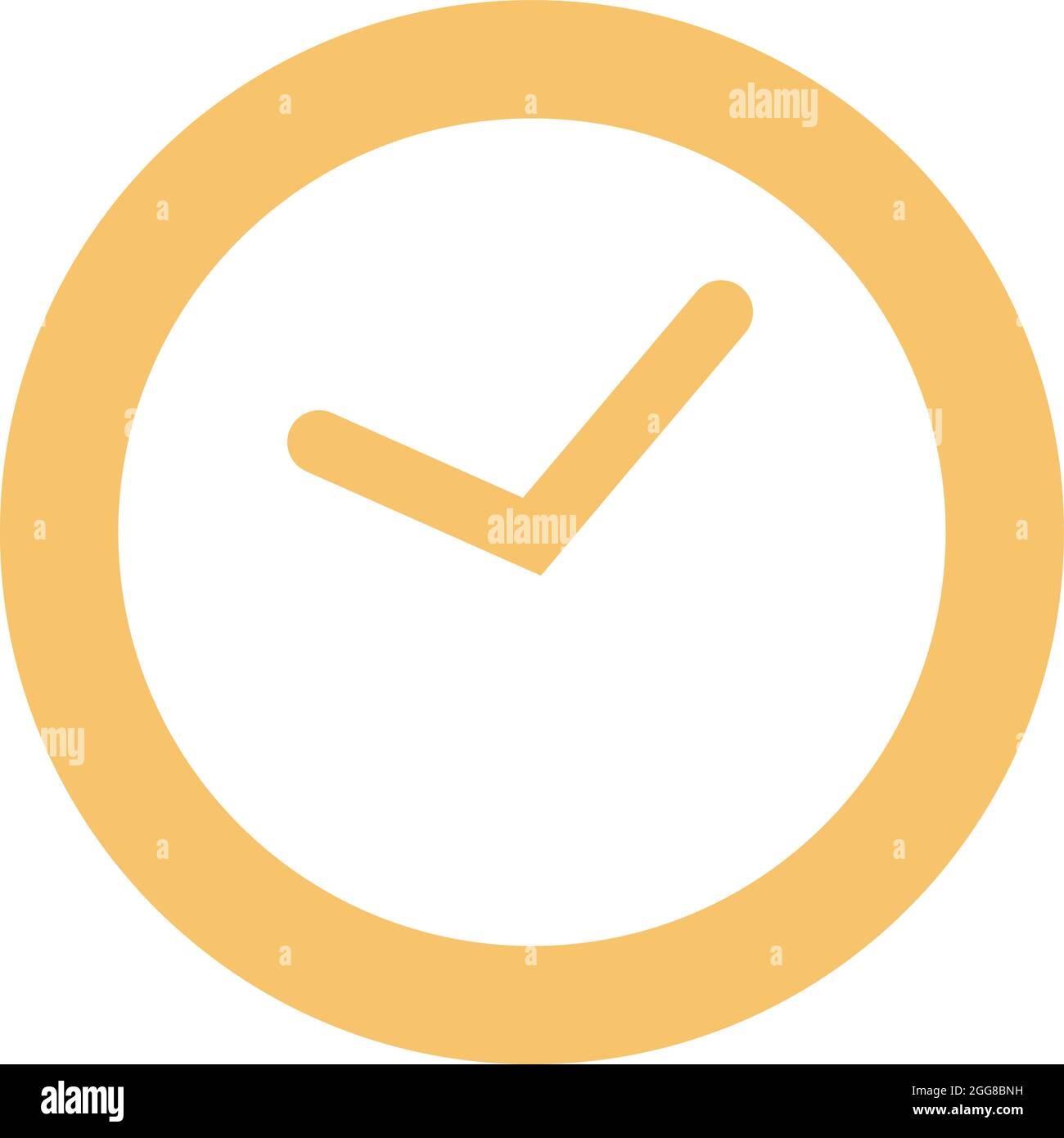 Yellow clock, illustration, vector on a white background Stock Vector ...