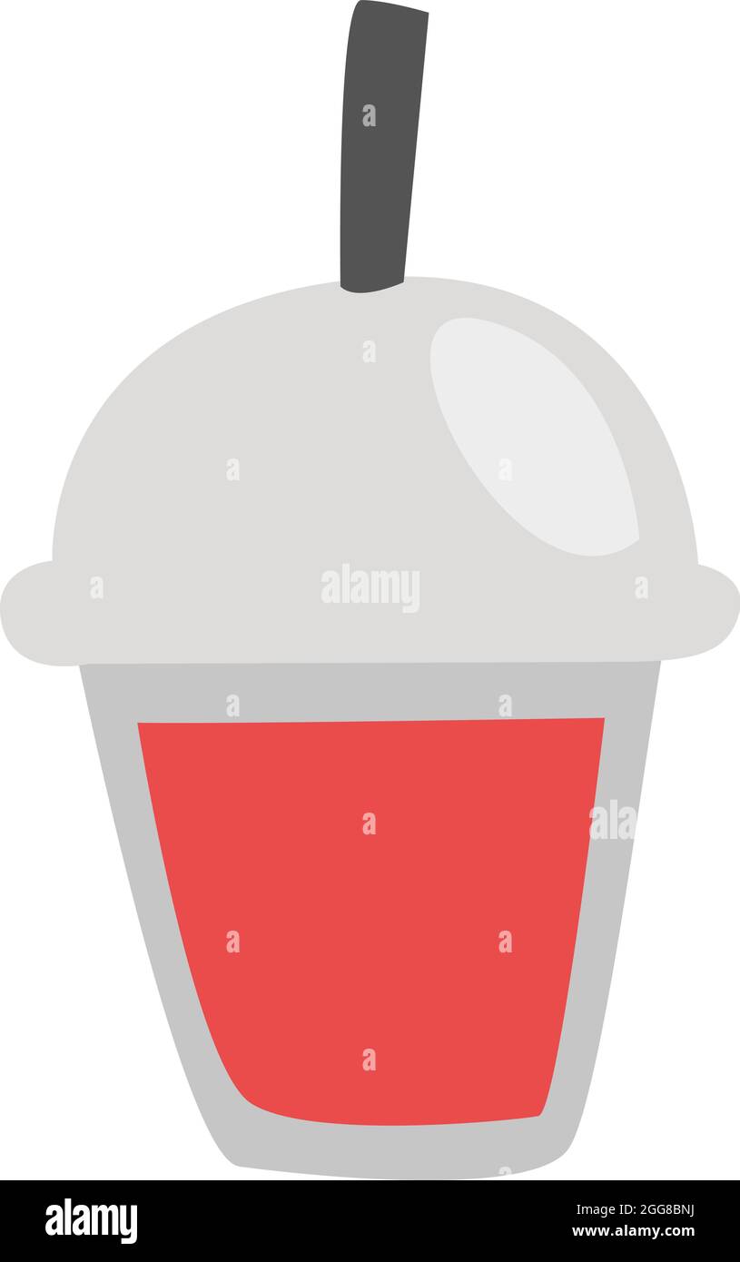 Fastfood slushie, illustration, vector on a white background Stock ...