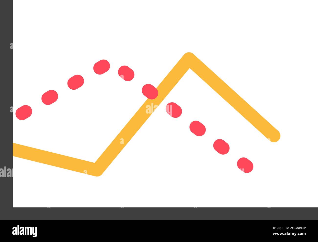 Innovation graph, illustration, vector on a white background Stock ...