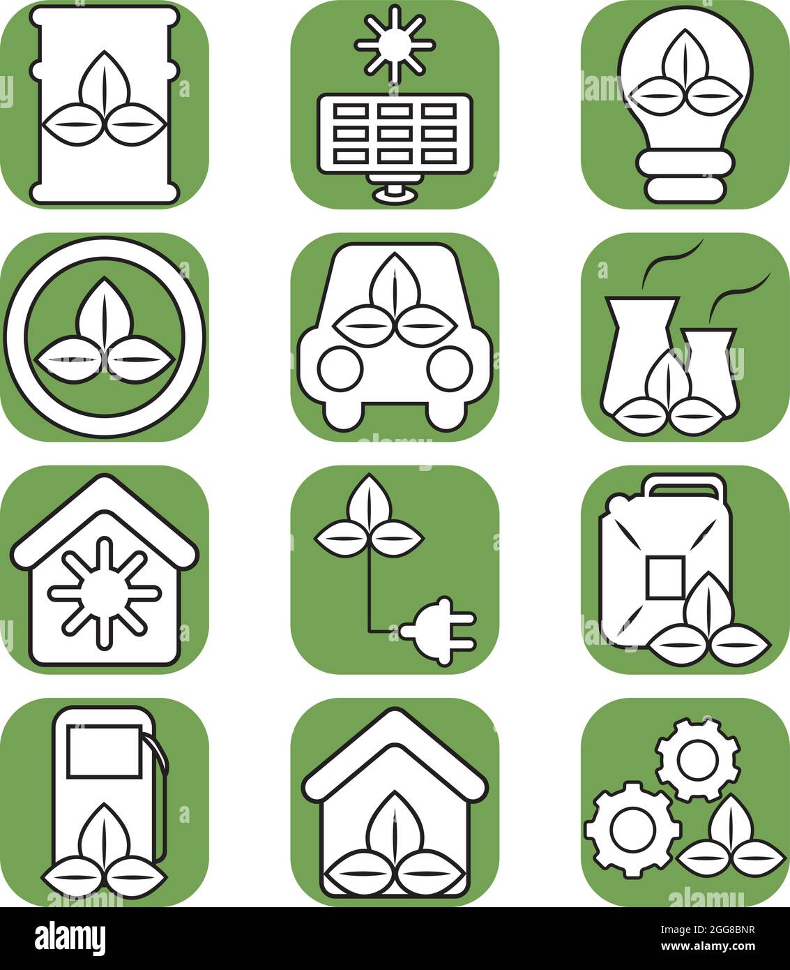 Green technology, illustration, vector on a white background Stock ...