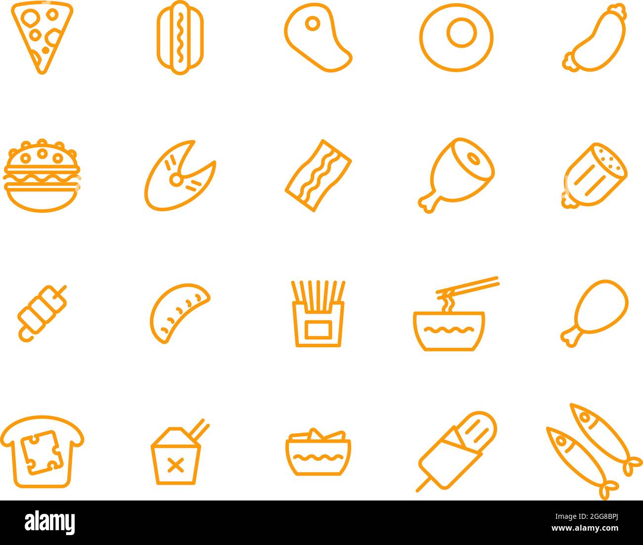 Simple food, illustration, vector on a white background Stock Vector ...