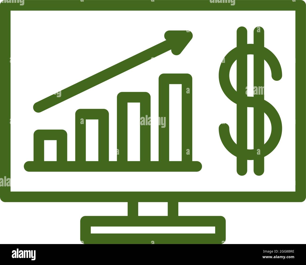 Growing money, illustration, vector on a white background Stock Vector ...