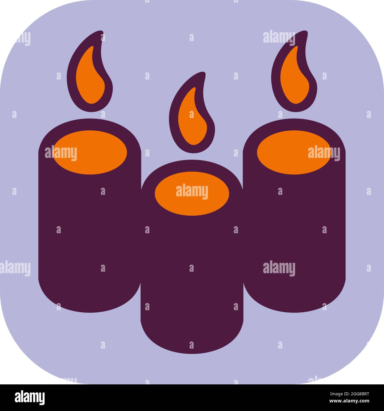 Burning candles, illustration, vector on a white background Stock ...