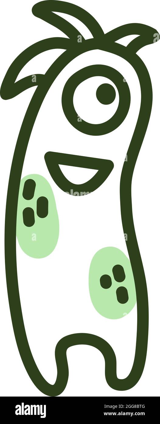 Spooky one eyed monster, illustration, vector on a white background ...