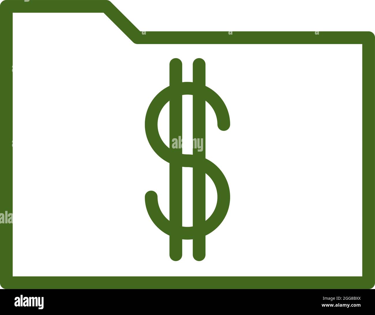 Money folder, illustration, vector on a white background Stock Vector ...