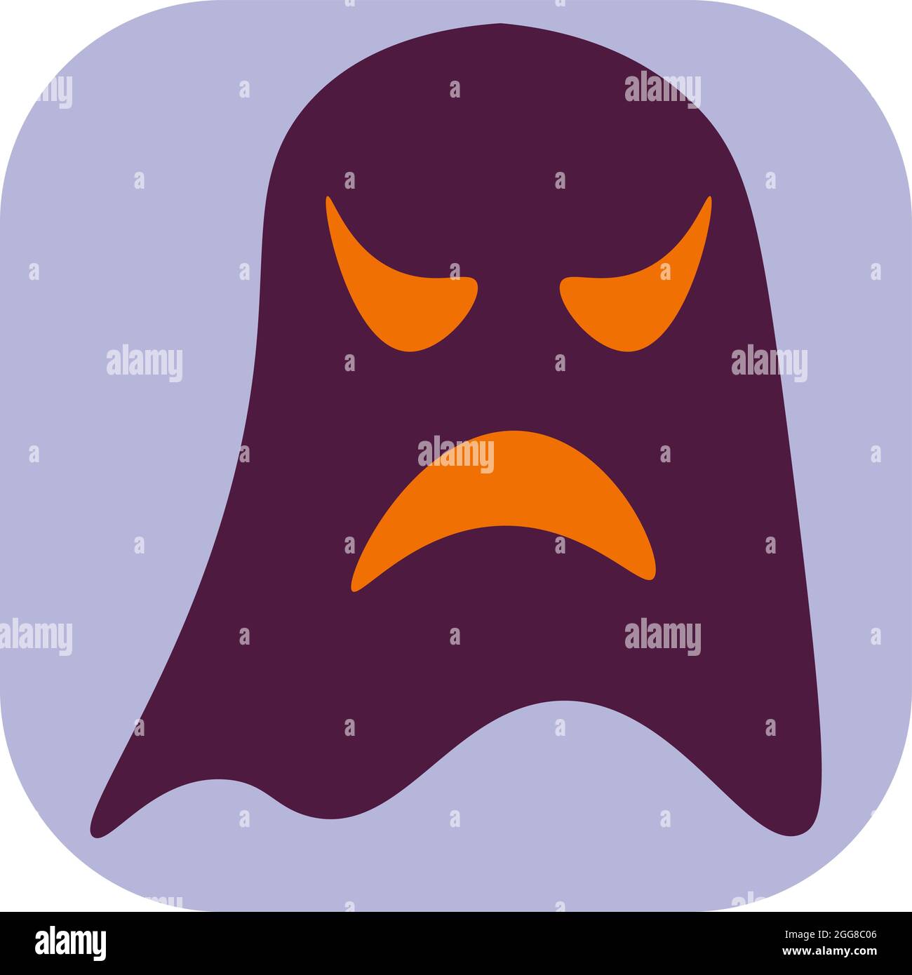 Purple ghost, illustration, vector on a white background Stock Vector ...