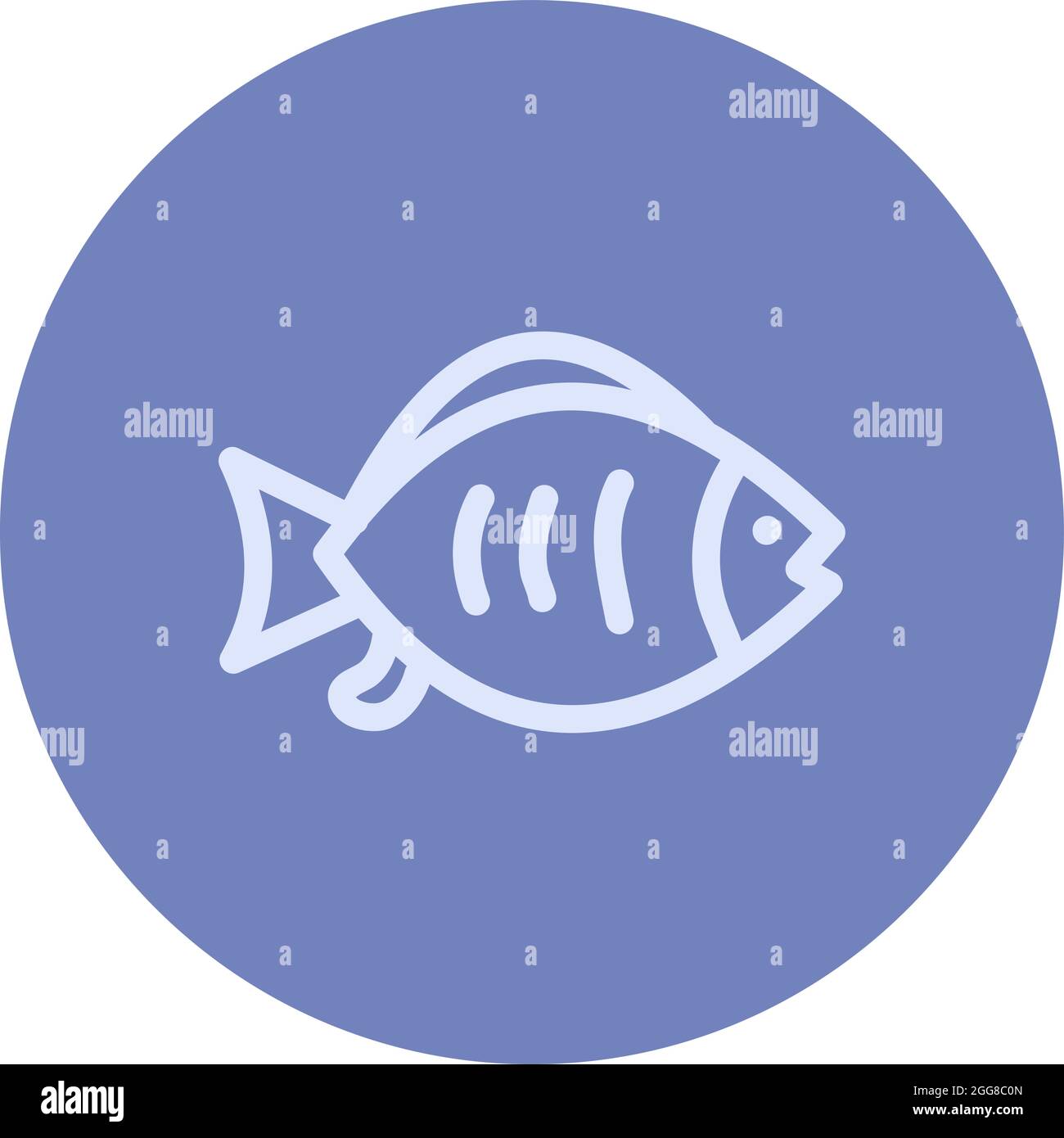 Blue tang fish, illustration, vector on a white background Stock Vector ...