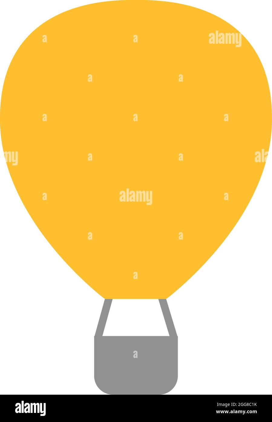 Yellow balloon, illustration, vector on a white background Stock Vector ...