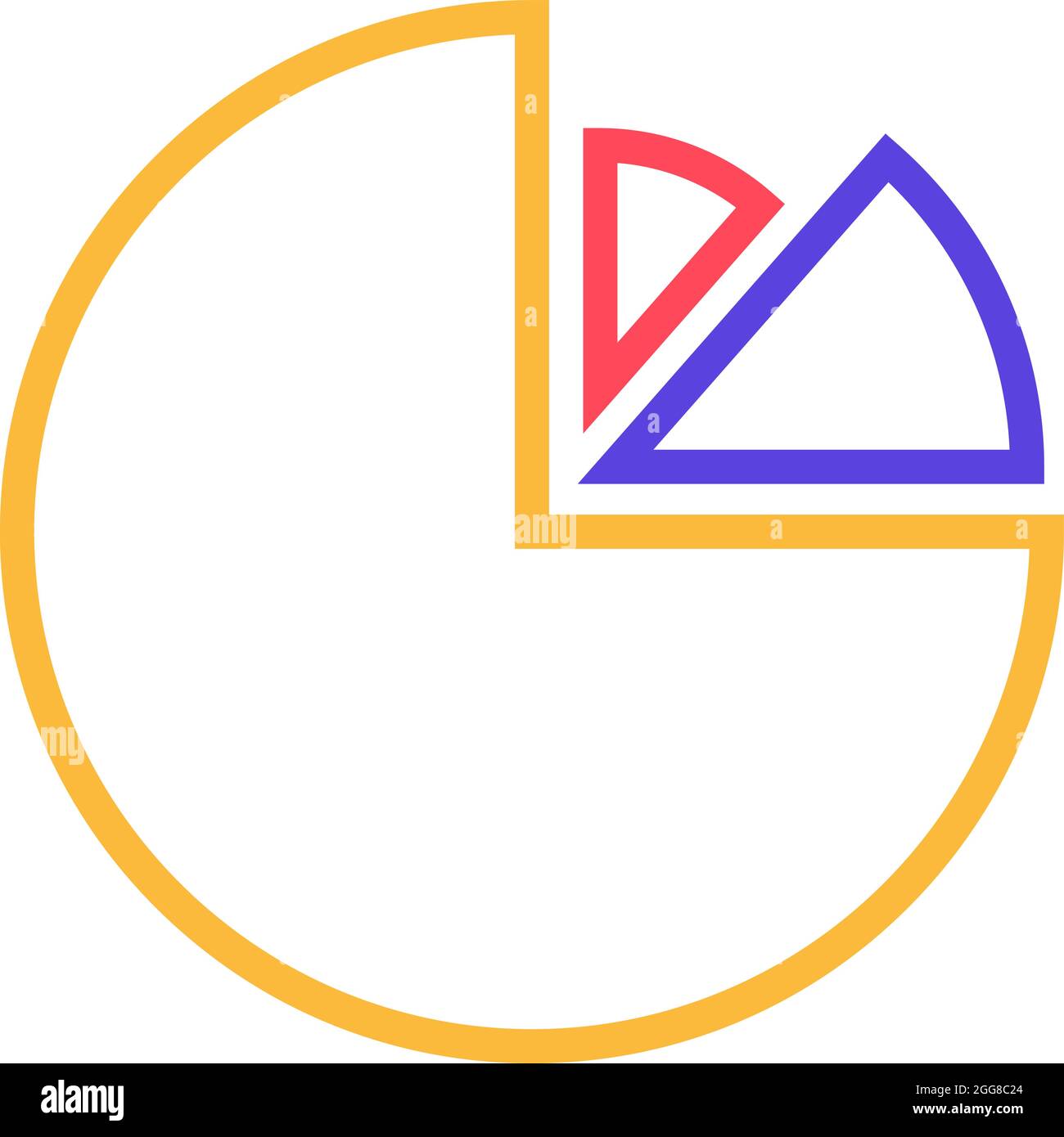 Pie graph, illustration, vector on a white background Stock Vector ...