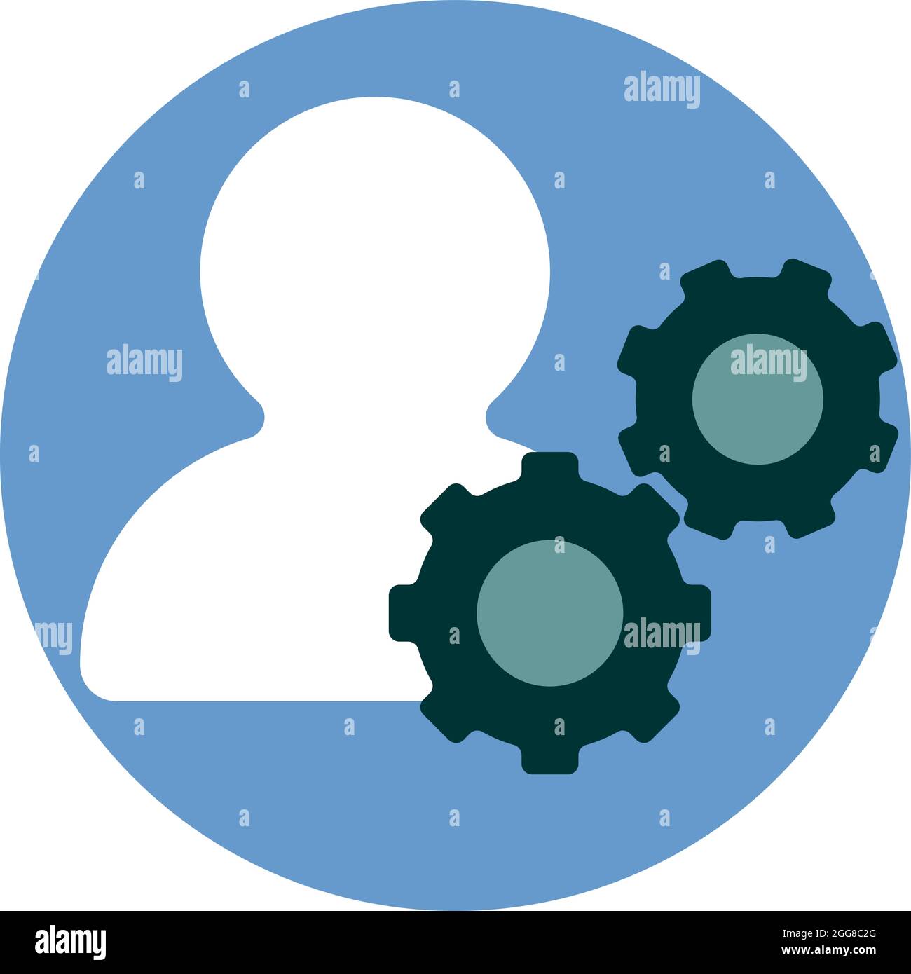 Profile settings, illustration, vector on a white background Stock ...