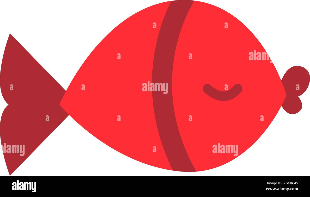 Red fish, illustration, vector on a white background Stock Vector Image ...
