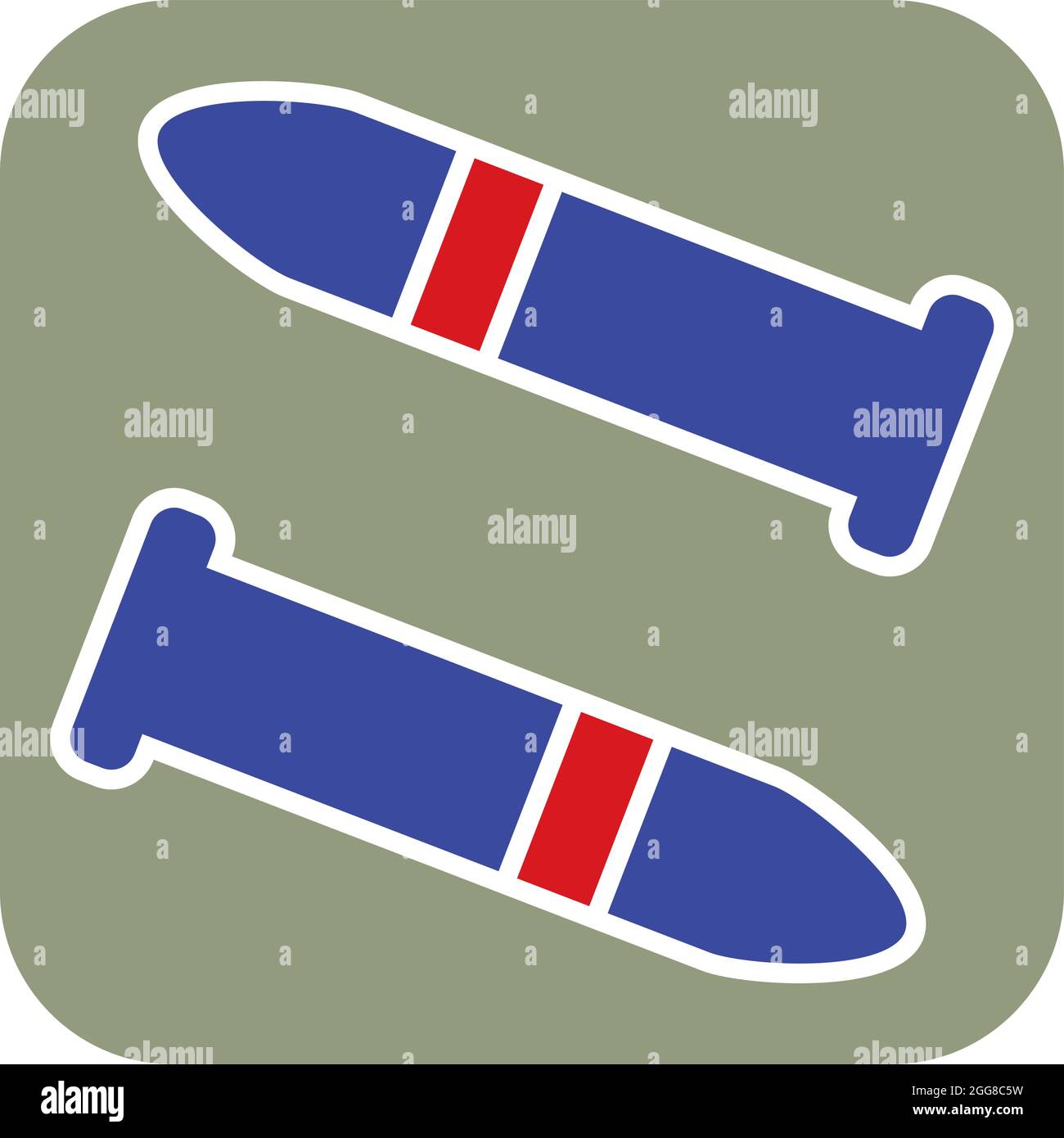 Gun bullets, illustration, vector on a white background Stock Vector ...