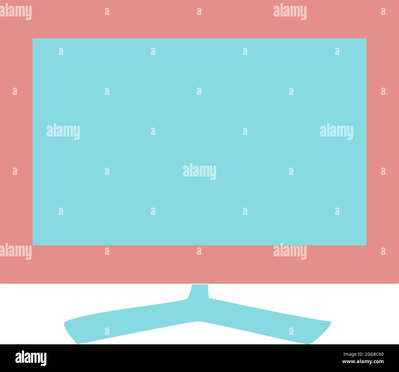 Big television, illustration, vector on a white background Stock Vector ...