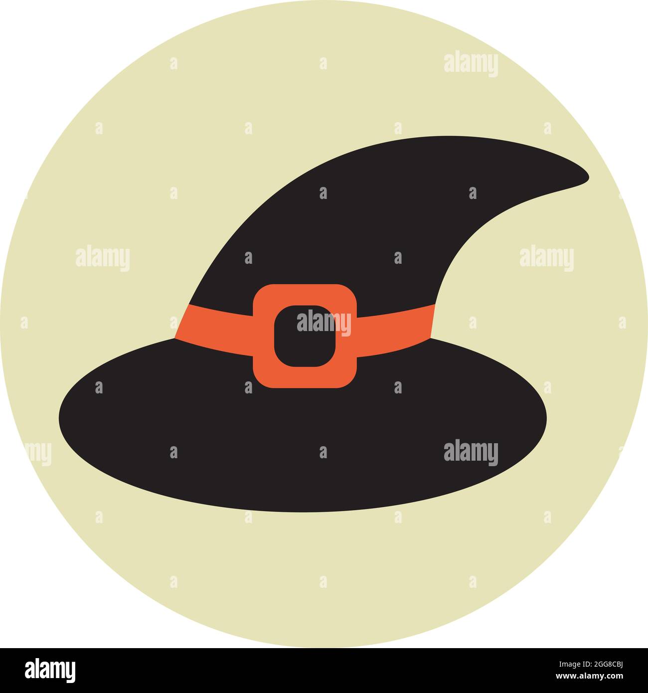 Witch hat, illustration, vector on a white background Stock Vector ...