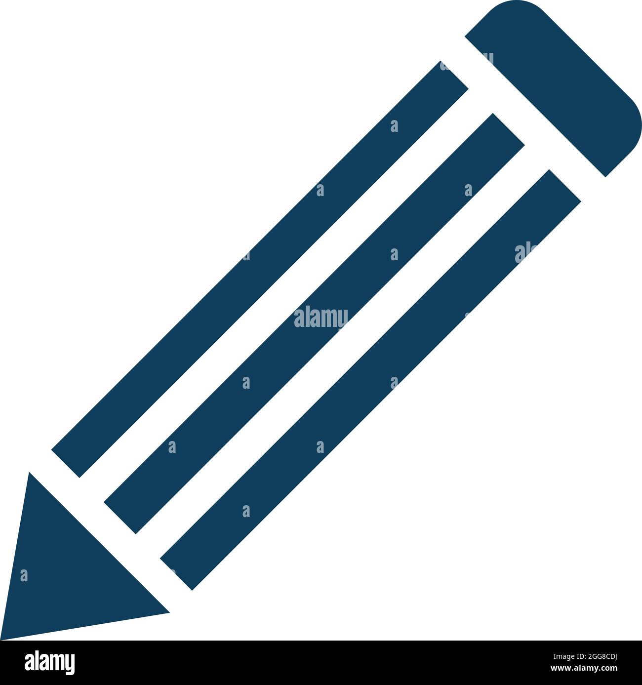 Blue pencil, illustration, vector on a white background Stock Vector ...