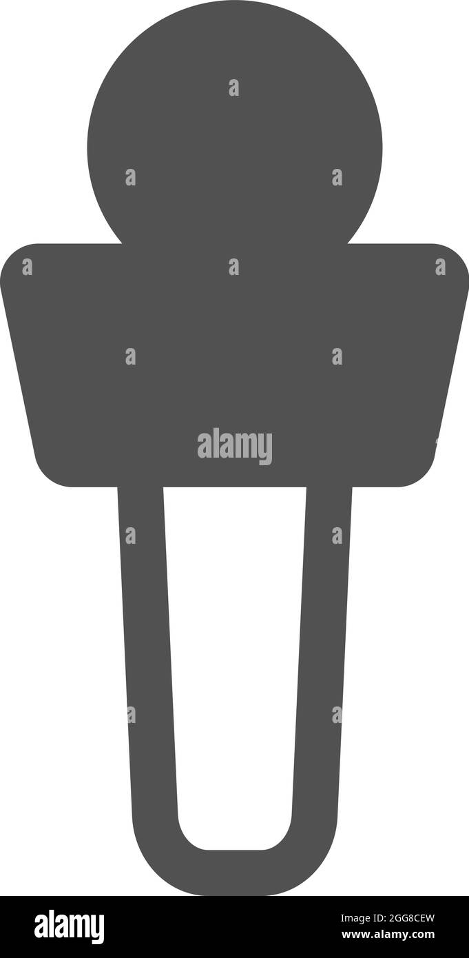 Press microphone, illustration, vector on a white background Stock ...