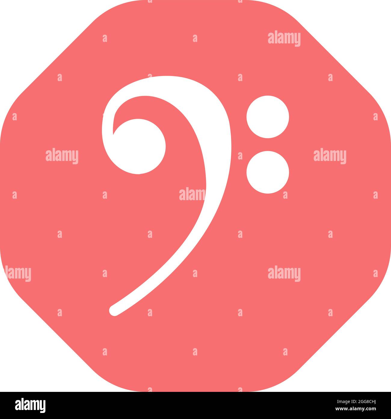 Bass key, illustration, vector on a white background Stock Vector Image ...