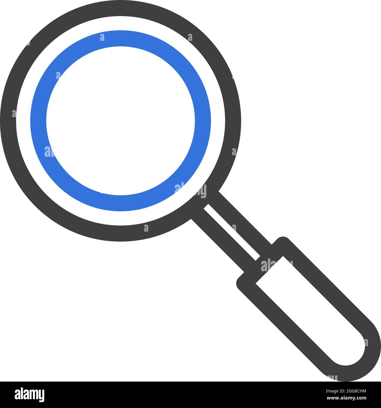 Laboratory magnifier, illustration, vector on a white background Stock ...
