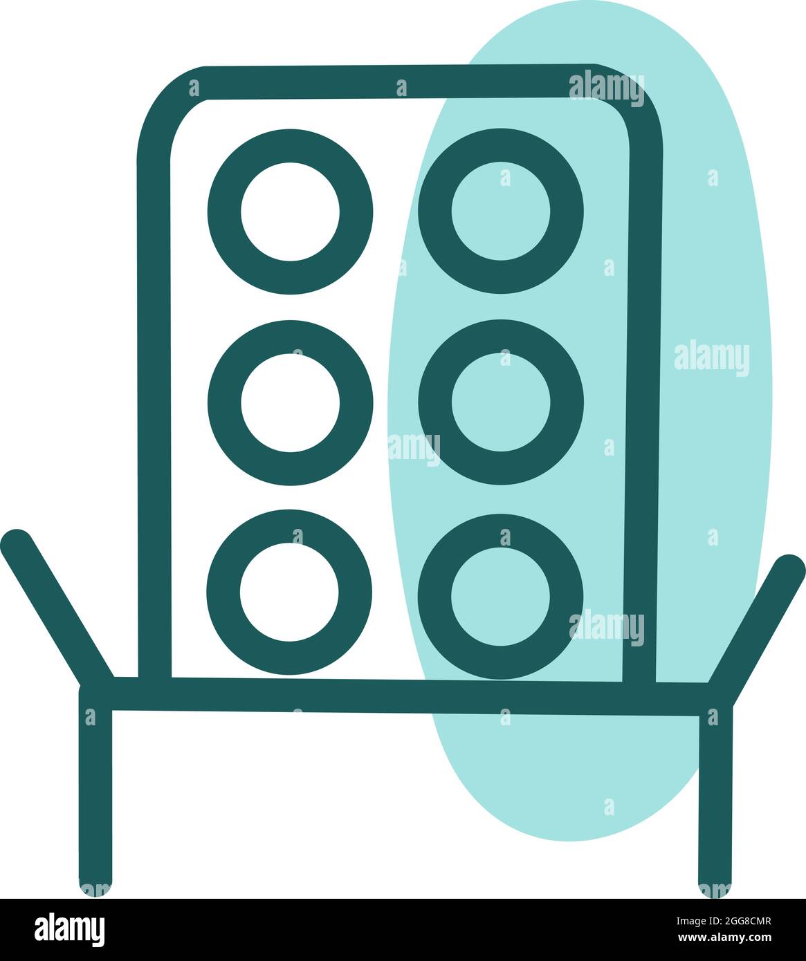 Medical chair, illustration, vector on a white background Stock Vector ...