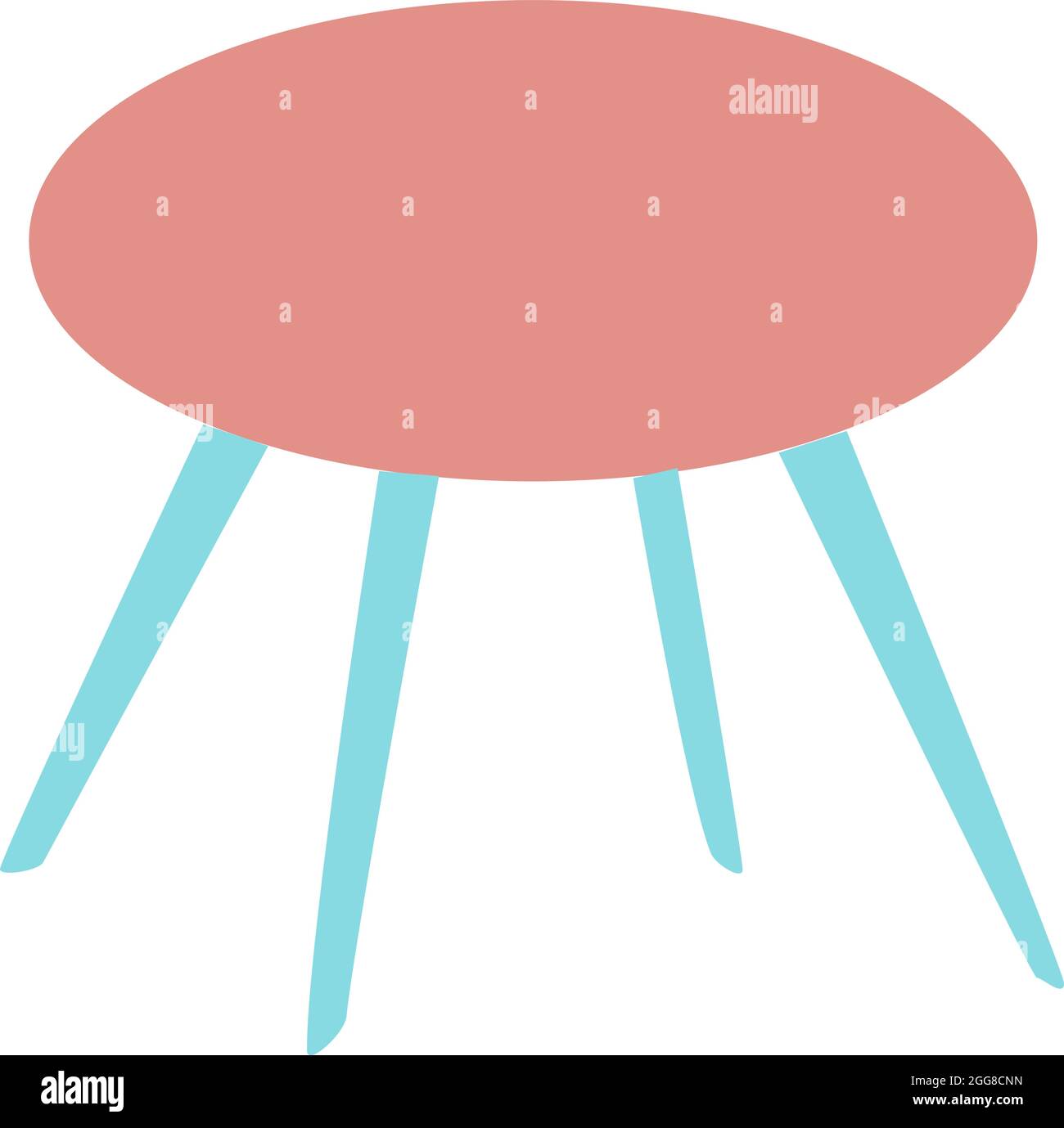 Living room table, illustration, vector on a white background Stock ...