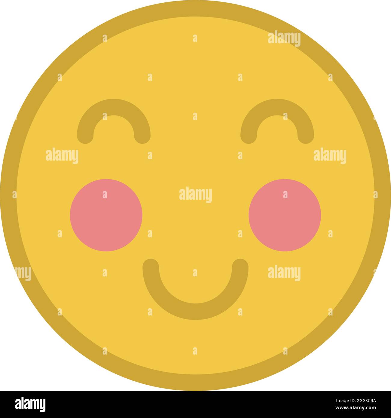 Cute smiley face, illustration, vector on a white background Stock ...