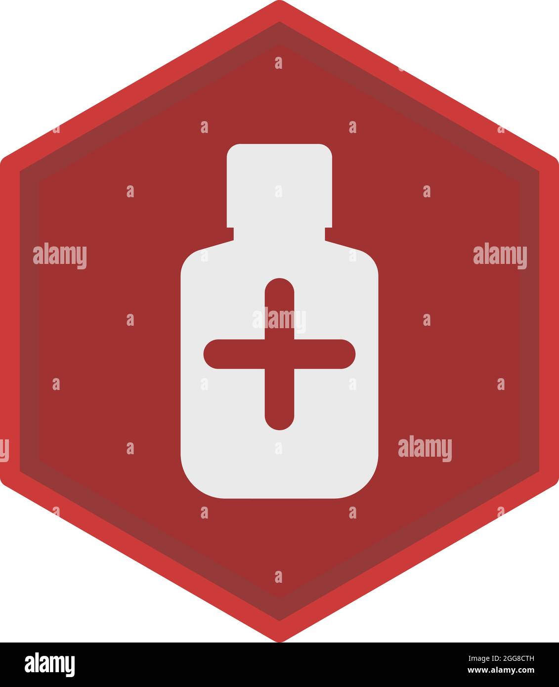 Medicine container, illustration, vector on a white background Stock ...