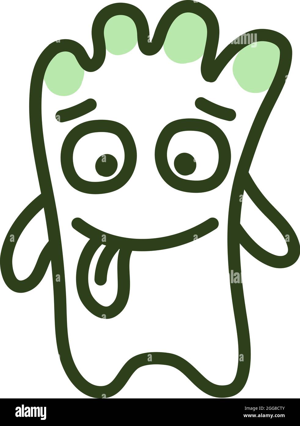 Goofy monster, illustration, vector on a white background Stock Vector ...