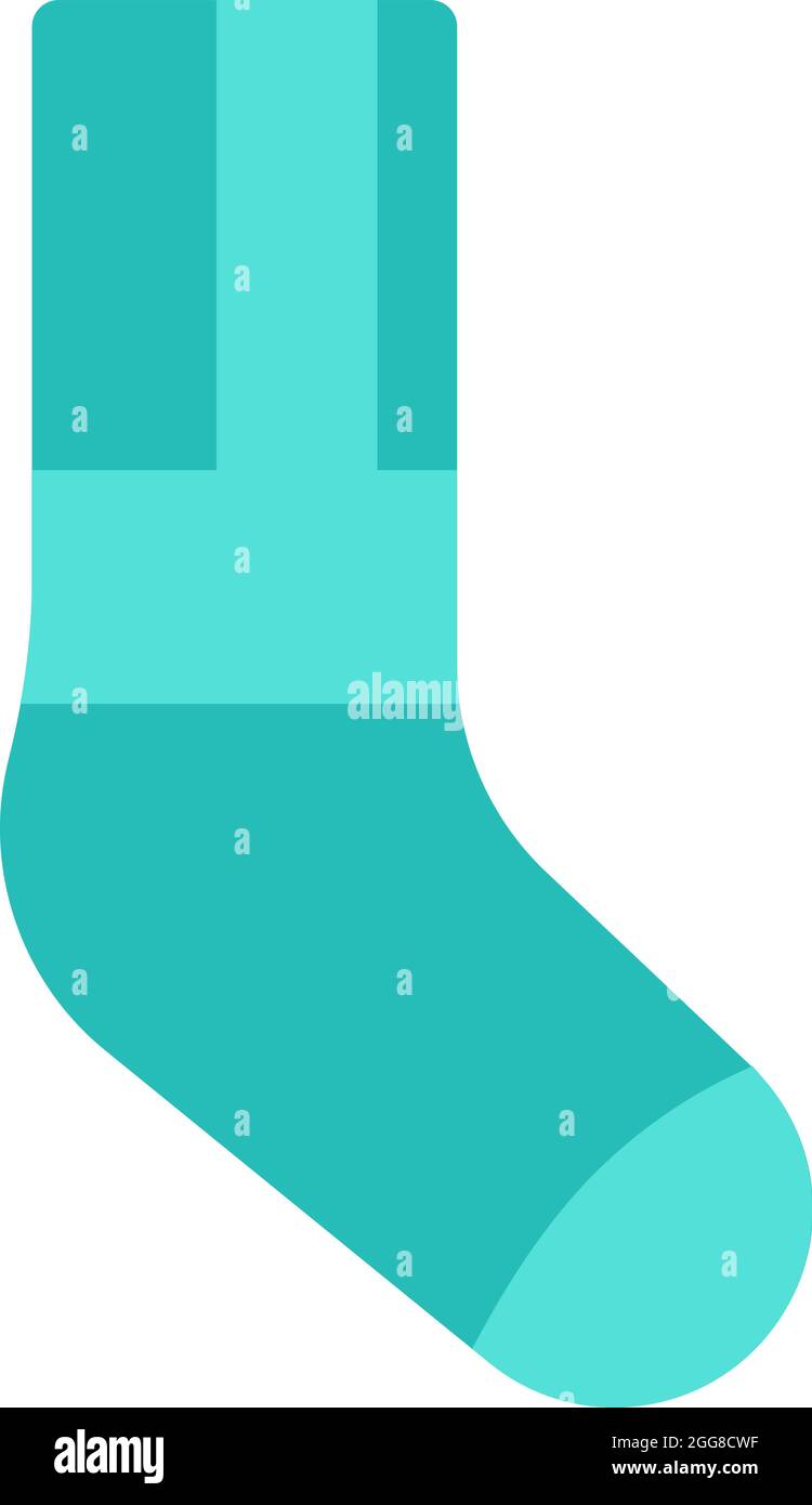 Simple bright blue sock, illustration, vector on a white background ...