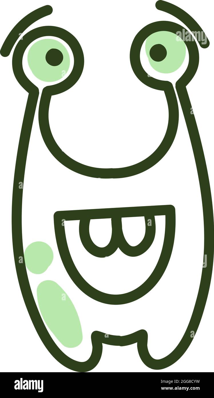 Slug monster, illustration, vector on a white background Stock Vector ...