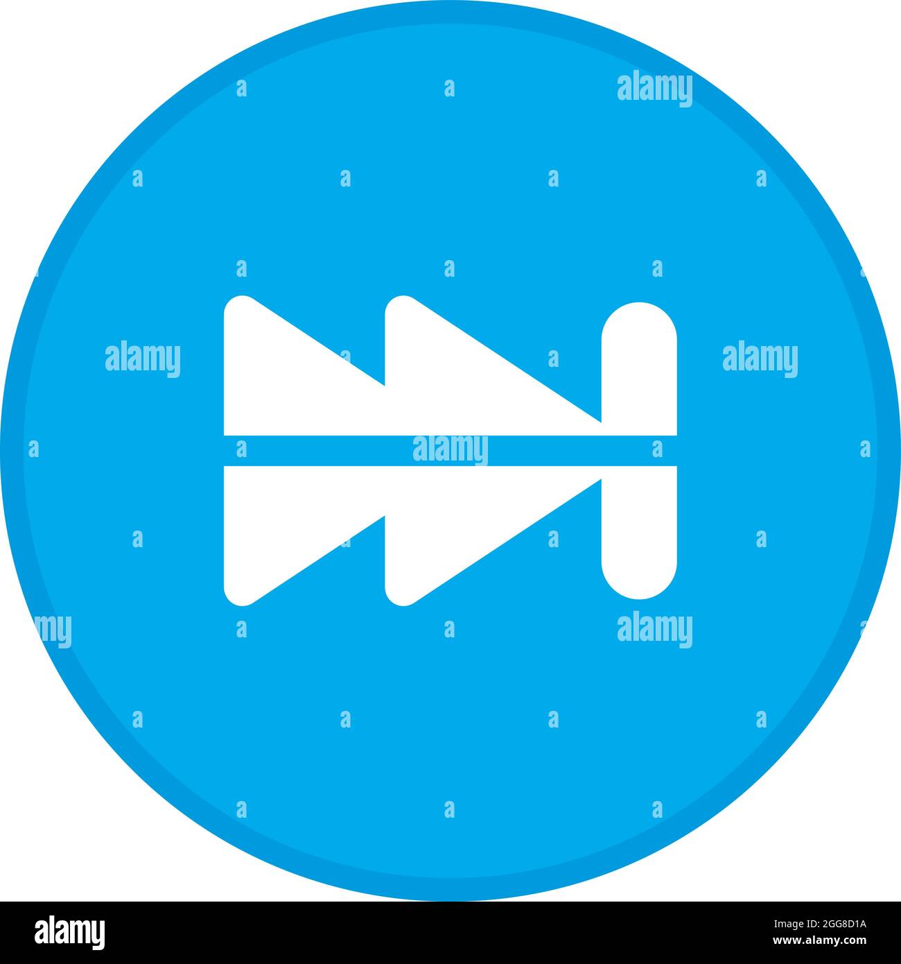 Rewind forward fast, illustration, vector on a white background Stock ...