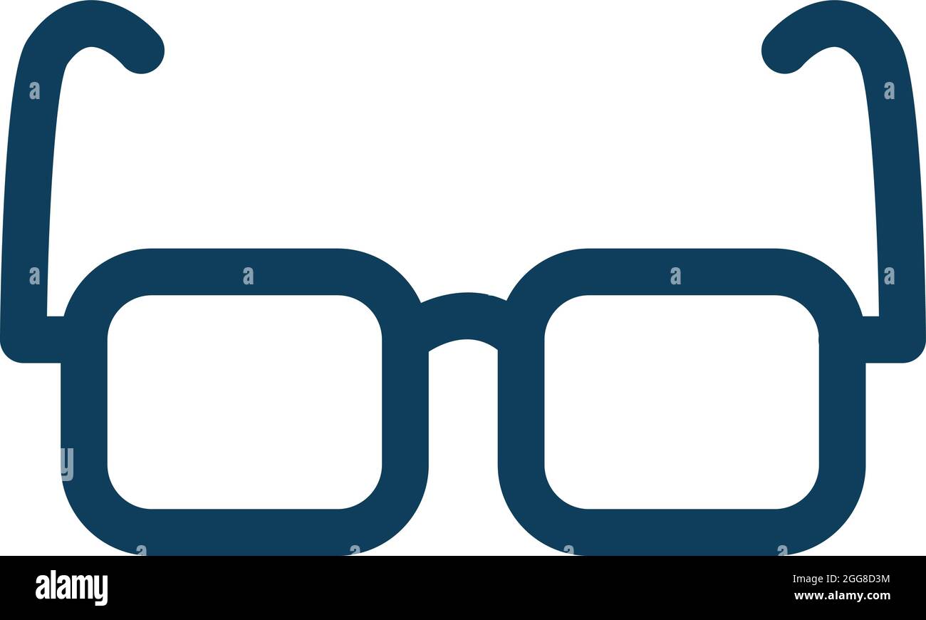 Blue glasses, illustration, vector on a white background Stock Vector ...
