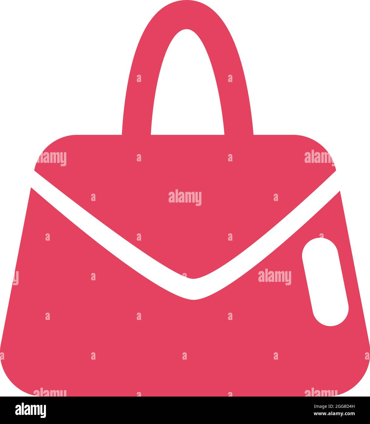 Pink bag, illustration, vector on a white background Stock Vector Image ...